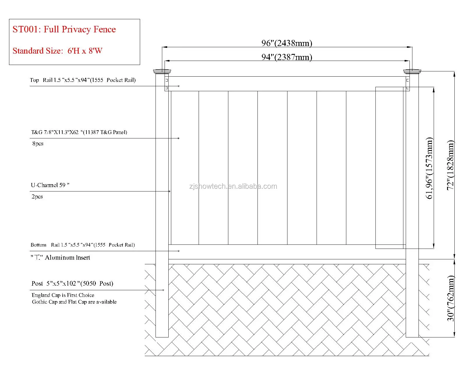 High Quality Plastic Vinyl PVC Fence Panels for Privacy