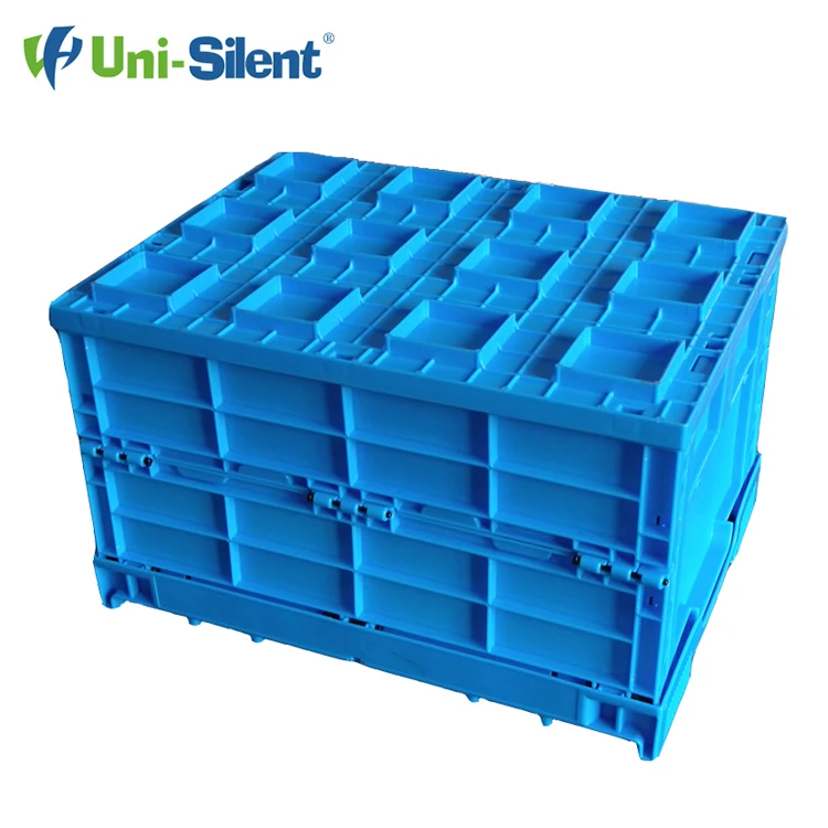 Uni-silent 21l Folding Collapsible Blue Container Box Plastic Tunober ...