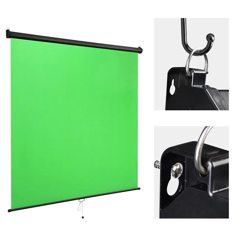 2*1.8M Retractable Green Screen - Perfect for Live Streaming