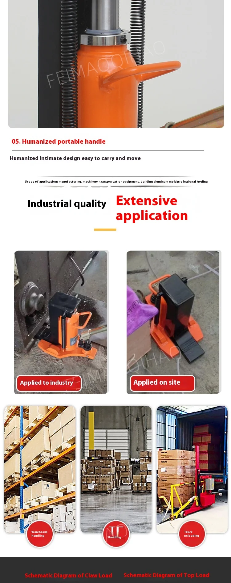 10 Ton (extended Claw) Hydraulic Jack, Used for Balancing Aluminum ...