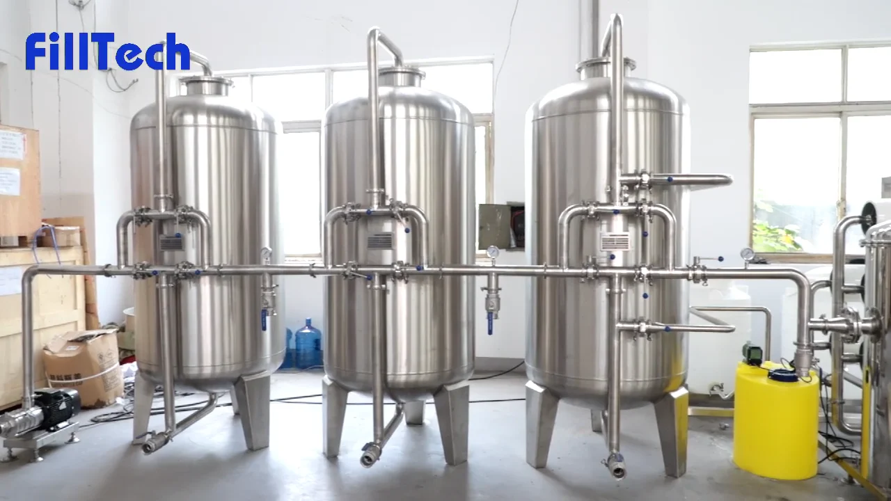 Bottling Production Line Mineral Water Purify Reverse Osmosis Device ...