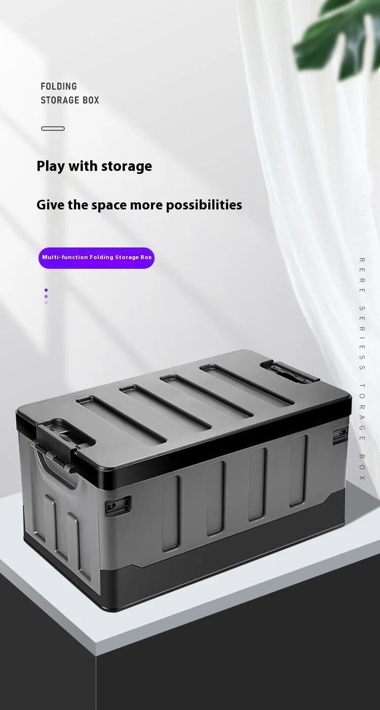 Foldable Rectangle Plastic Storage Box Aluminum Type Car Trunk and ...