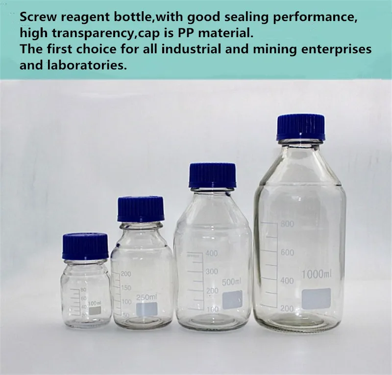 Label 100ml 250ml 500ml 1000ml Laboratory Blue/orange Screw Cap ...