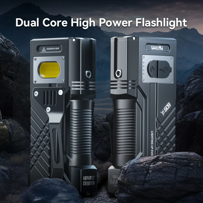 X609 Pro 12000Lm LED Flashlight - Rechargeable 6063 Aluminum, 7 Modes ...