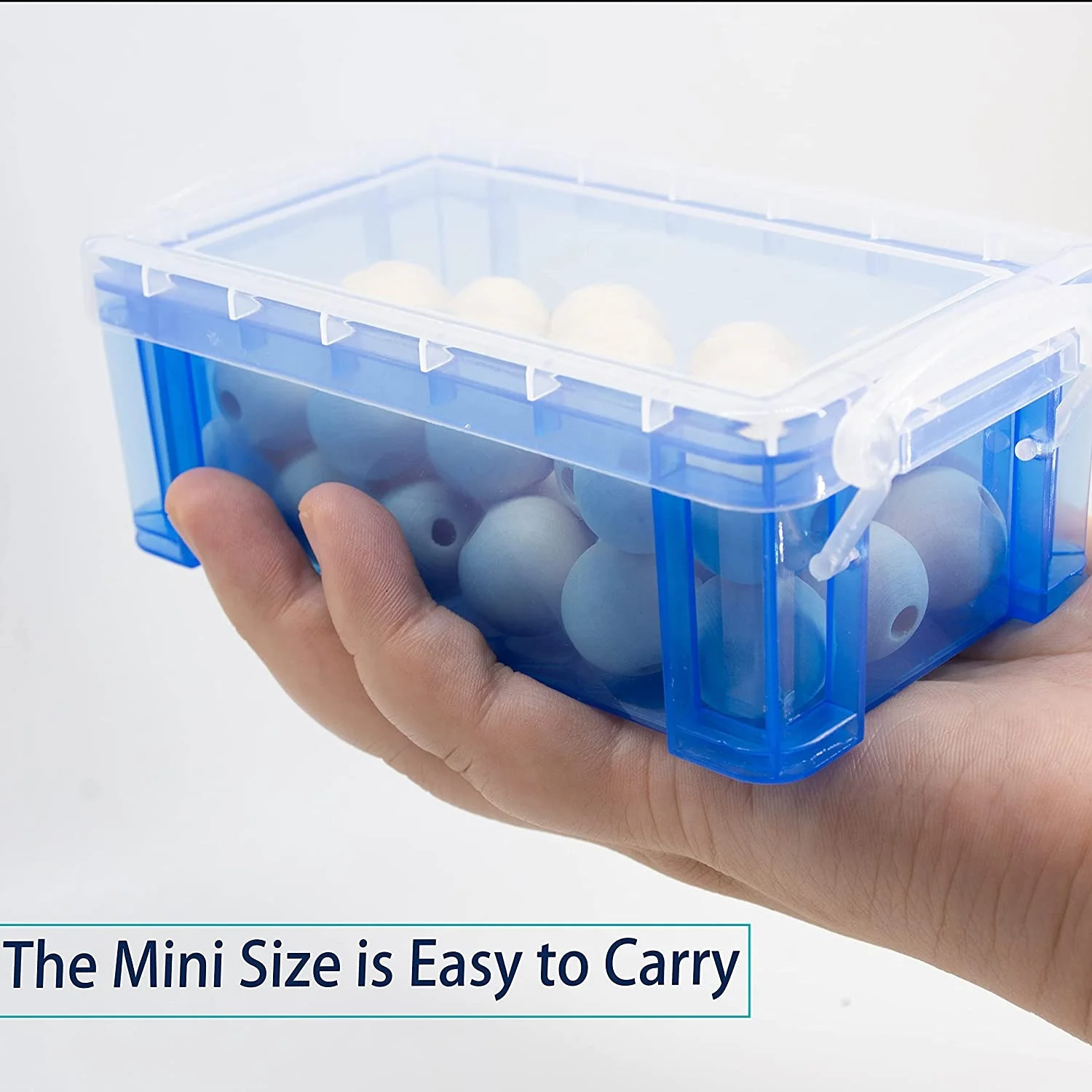 Small Plastic Box,4.3" X 2.3" X 1.5" Stackable Mini Plastic Storage Box ...