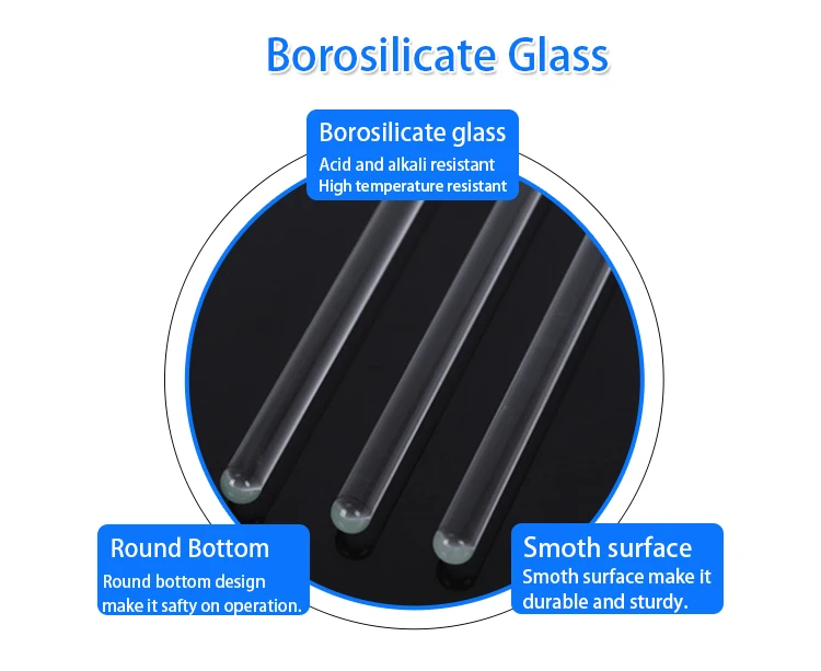 Laboratory High Temperature Resistant Glass Measuring Cup Stirring Rod ...