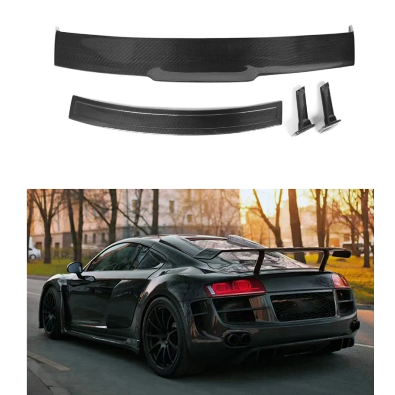 Carbon Fiber Rear Spoiler Wings for Audi R8 2017-2019 PPI Style Carbon ...