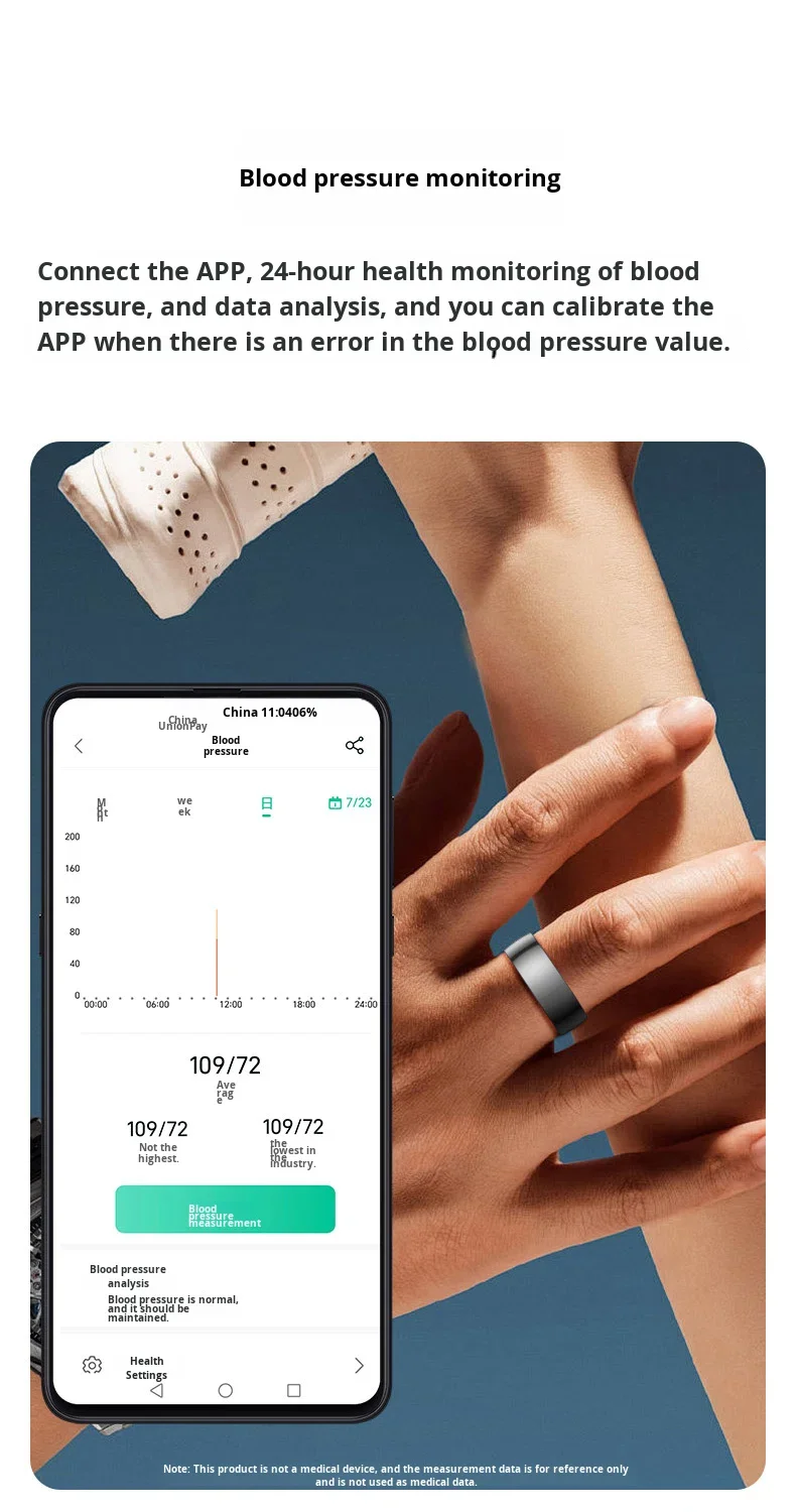 Ceramic R1000 Smart Ring Heart Rate Blood Pressure Sleep Blood Oxygen ...