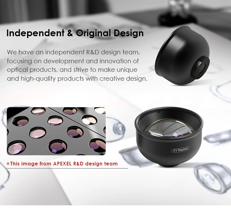 Apexel Professional 4K HD Clip on Lens Kit 5 in 1