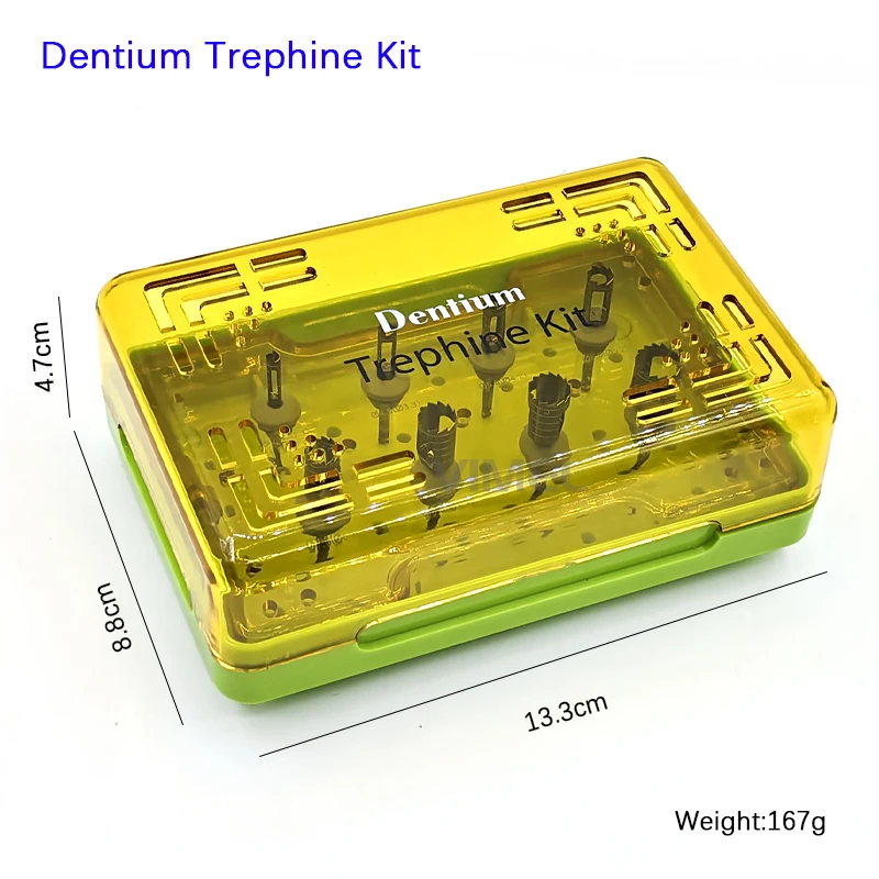 8pcs Dental Dentium XIT Trephine Kit Implant Instrument Dental Tools ...