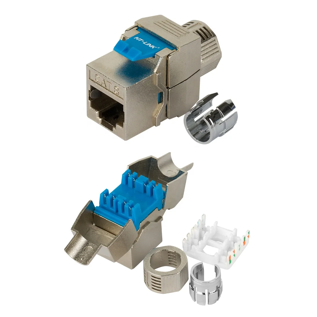 Cat8 Rj45 Terminal Jack Keystone Cat 8 Patch Panel Module Stp Keystone ...