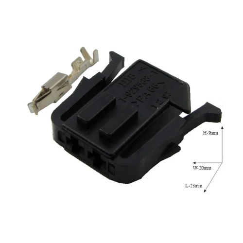 VW 2-Pin 3.5mm Electric Auto Plug Connector 191972702 - Black Female ...