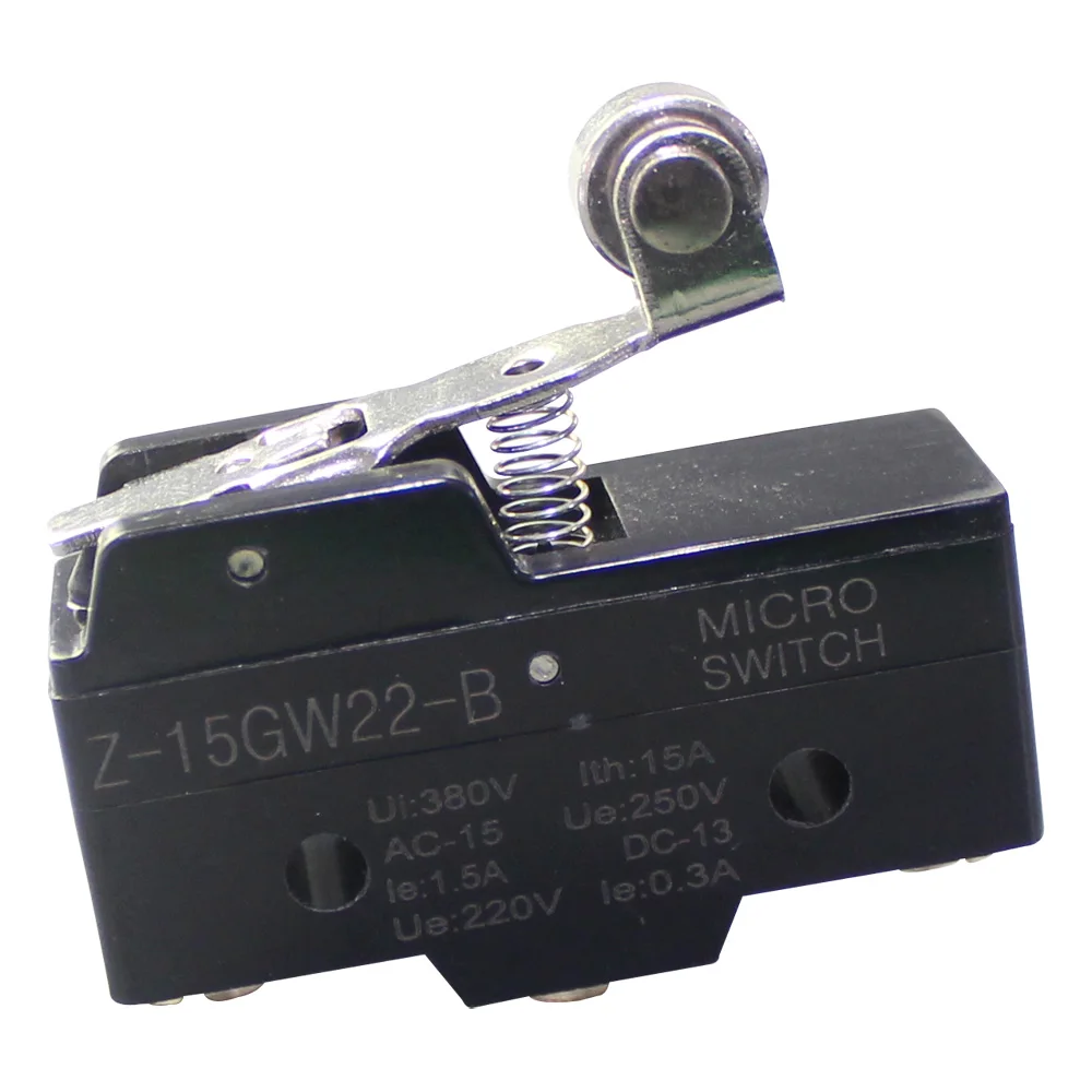 IP40 Short Roller Lever Automotive Micro Limit Switch 16A