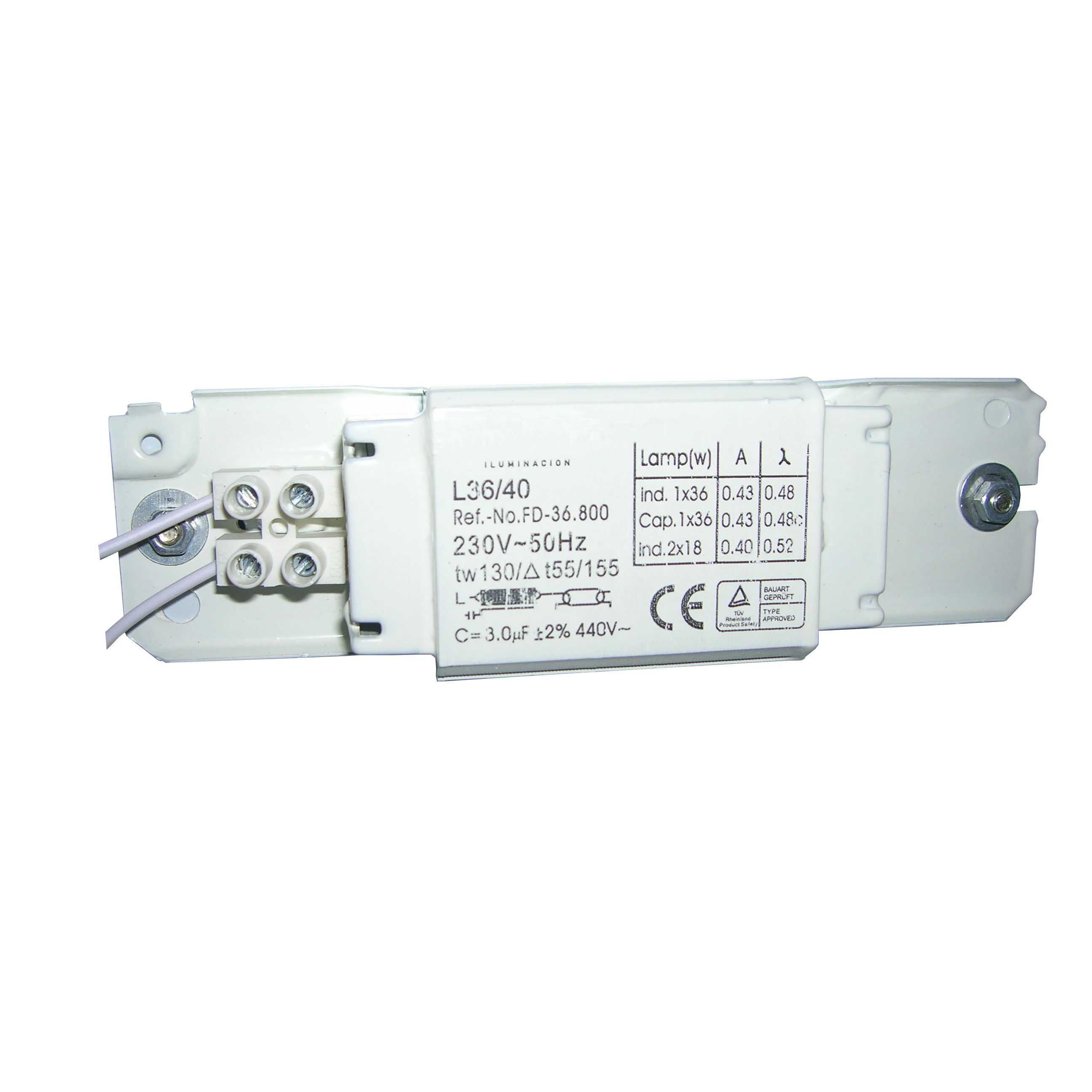 Magnetic Ballast 20w 40w 58w for Fluorescent Lamp - 36.800 Uf