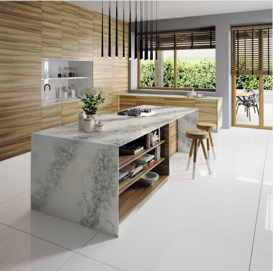Absolute White Milky Quartz Countertop Stone Slabs