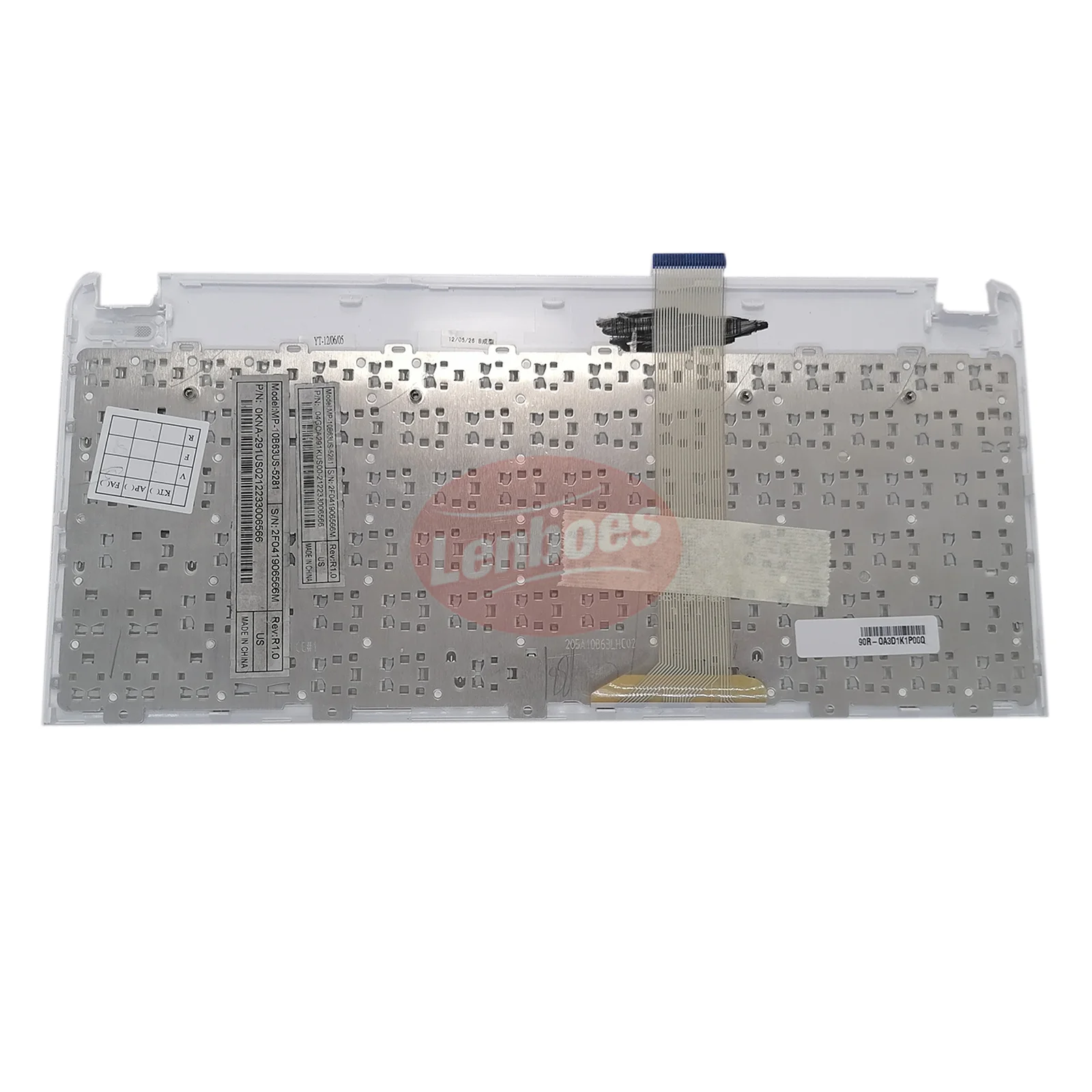 Laptop Internal Keyboard Us Layout With Frame White Replacement For ...