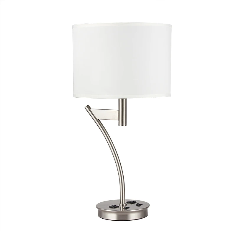 Classic Hotel Table Lamp Fabric Lampshade Desk Lamp Guestroom Table ...