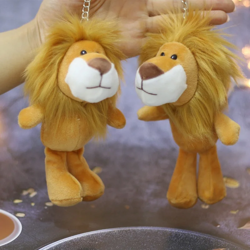 Adorable Little Lion Plush Keychain with Digital Printing