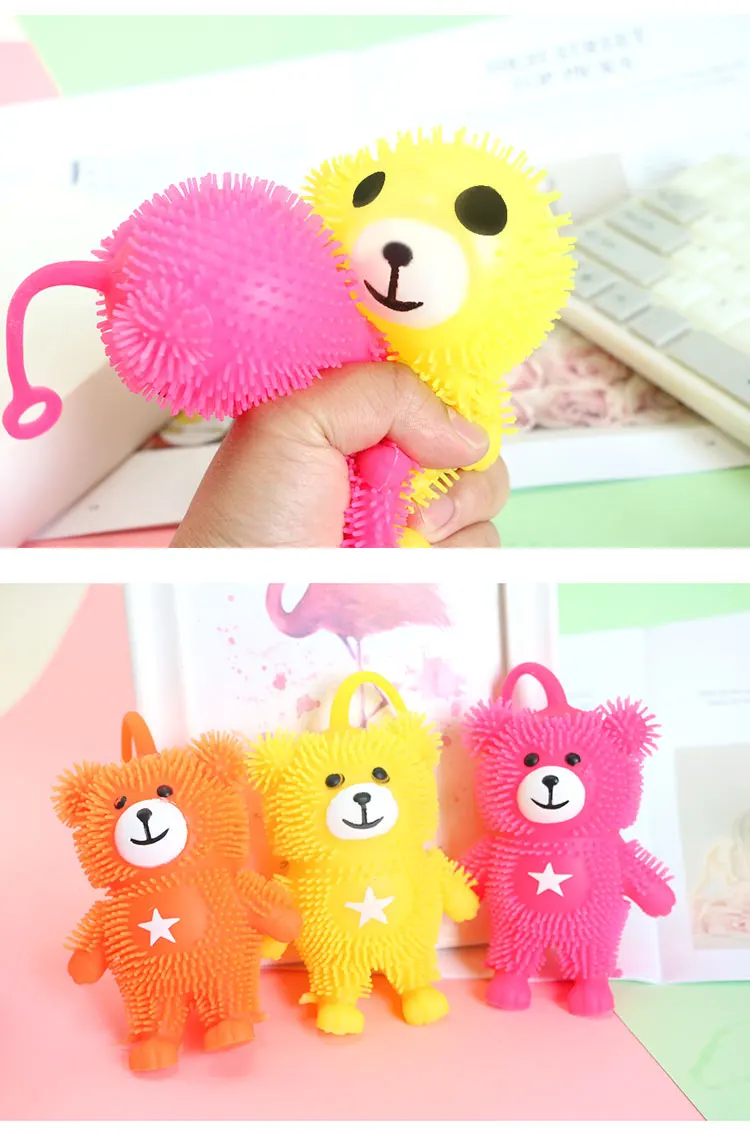 Hot Selling Led Animal Puffer Ball Colorful Bear Shaped Flashing Yoyo ...