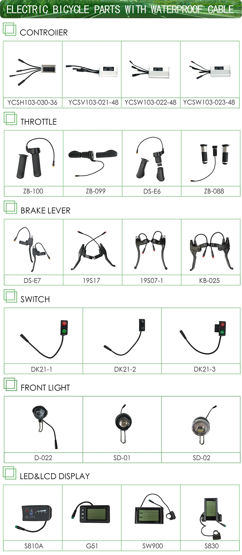 Electric Bicycle Parts Electric Bike Accessories LCD Display G51 for ...