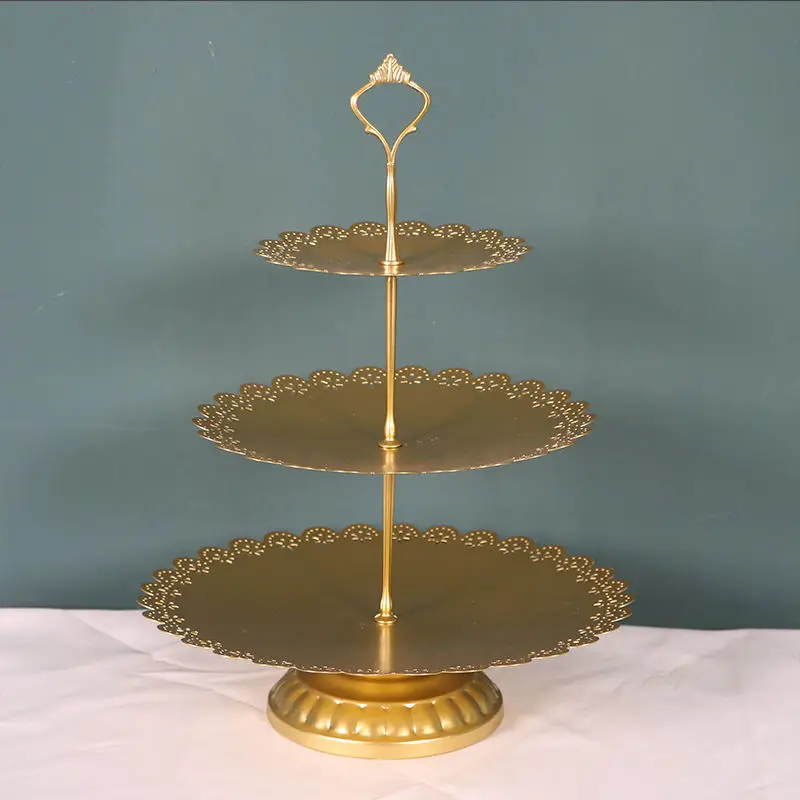 3 Tier Round Cake Tray Dessert Table Birthday Christmas Luxury Floating ...