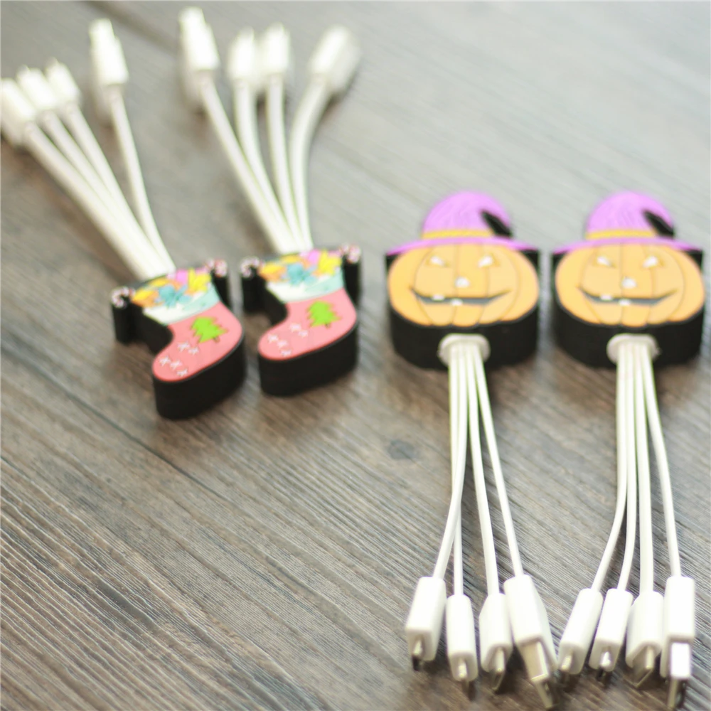 Christmas event gifts 3in1 building block charging cable for corporate ...