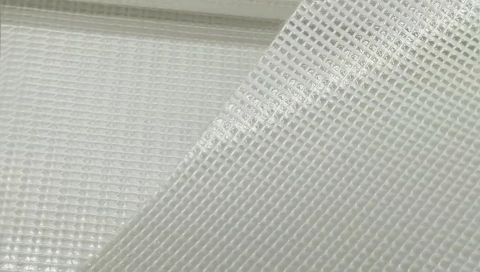 340g Mesh Fabric Transparent Pvc Tarpaulin Clear White Transparent ...