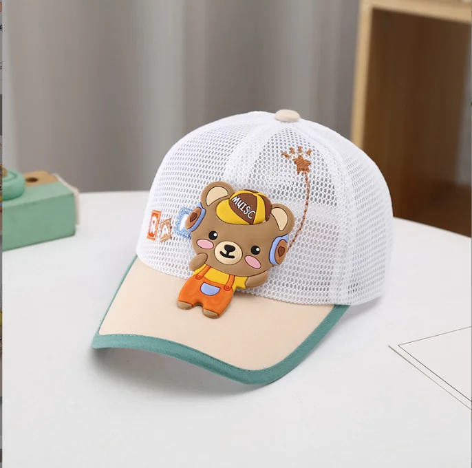 Cartoon Mesh Children Kids Baseball Cap Summer Breathable Boys Girls ...