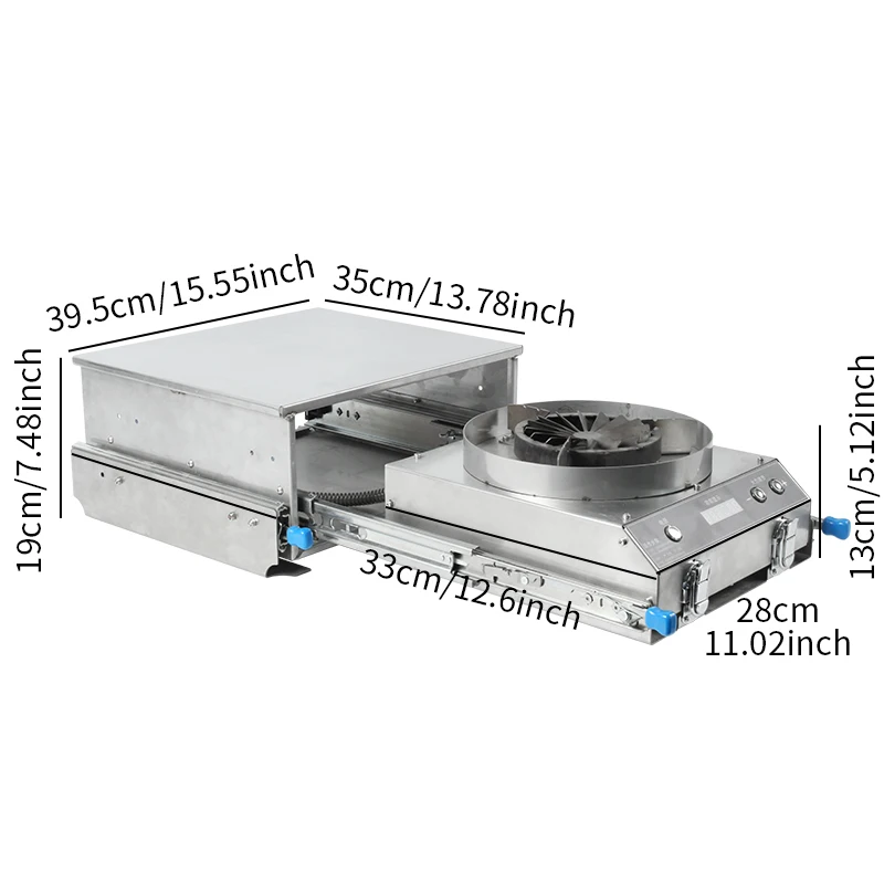 HEYRV RV External Kitchen DC12V 5KW Caravan Stainless Steel Pull Type ...