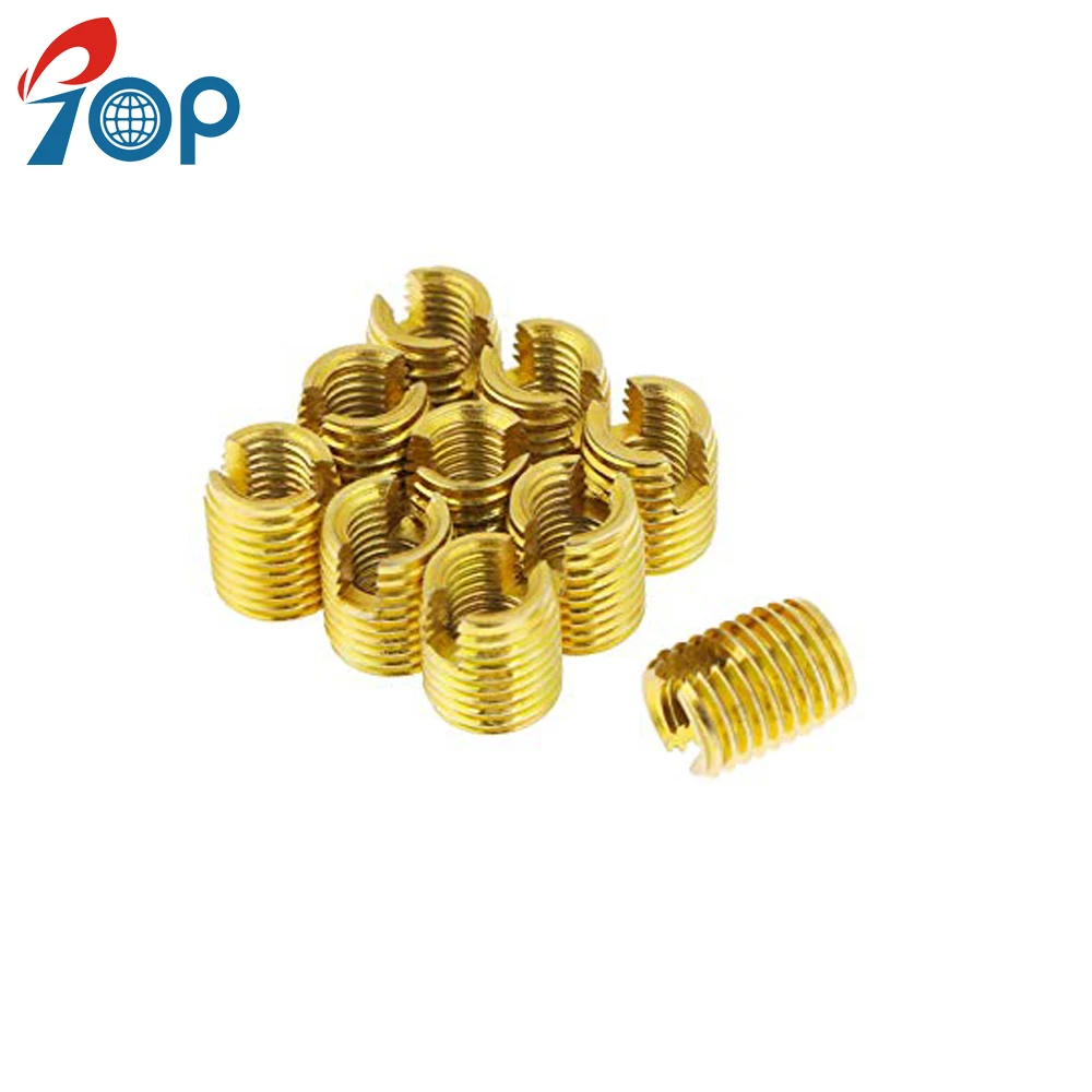 Brass Self Tapping Threaded Inserts Slotted Thread Insert| Alibaba.com