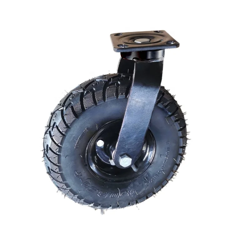 Heavy-duty 8-inch Inflatable Casters With Brakes Are Suitable For ...