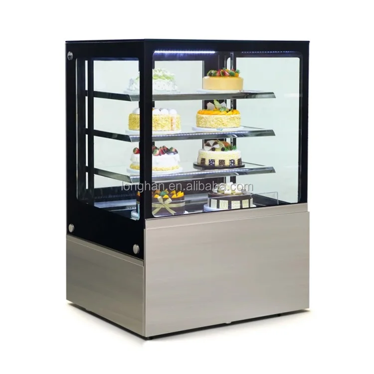 Square Glass Commercial Used Bakery Display Case for Sale