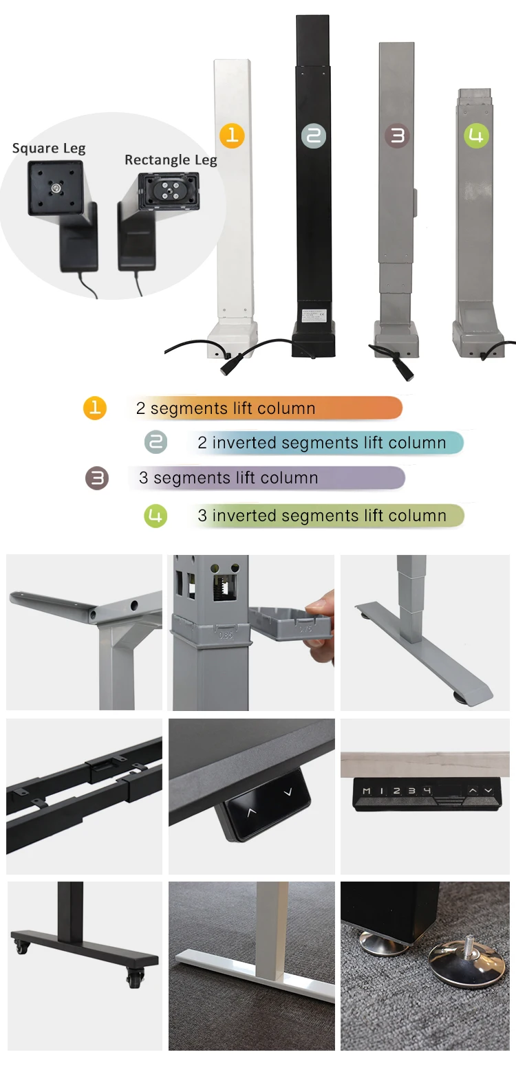 Vansdesk Modern Motorized Office Ergonomic Motorized Standing Table L ...