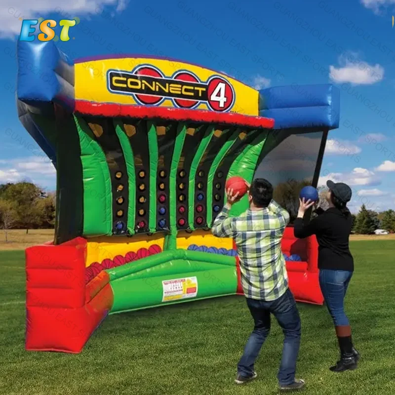Carnival Sports Interactive Inflatables Connect 4 Basketball Shooting ...