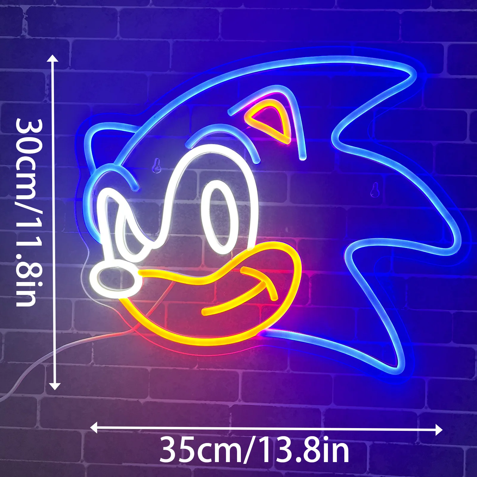 Custom Sonic Neon Light Sign LED Anime Figure for Night Club Wall Decor ...