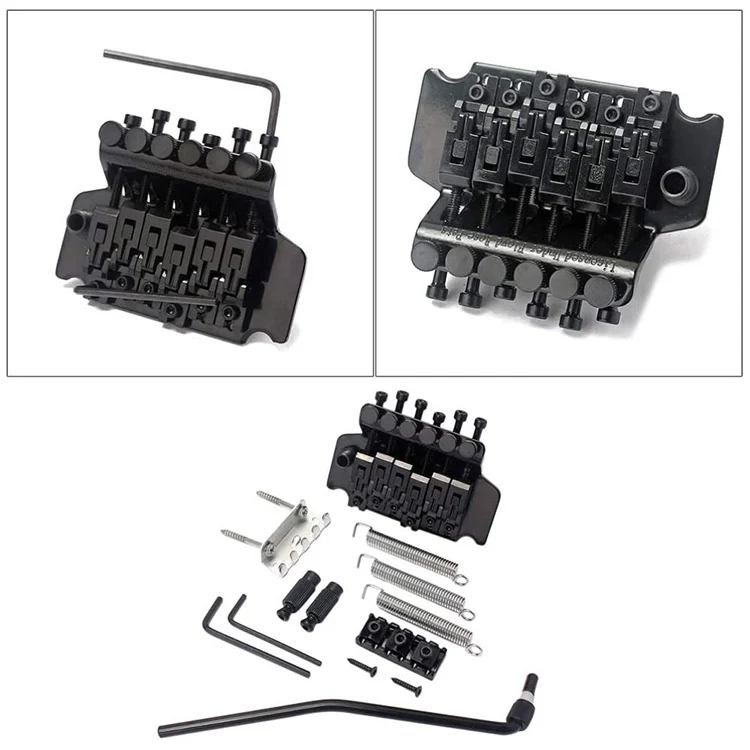 Black Floyd Rose Double Locking Tremolo System 6 String Guitar Bridge ...