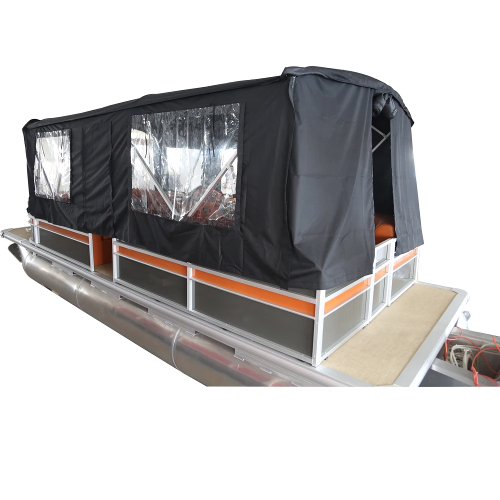 25FT Party Pontoon Boat for Tourist with Enclosed Tent| Alibaba.com