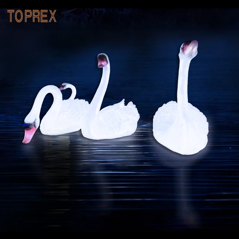 Toprex Holiday Light up Resin LED Lighted Swan Decoration