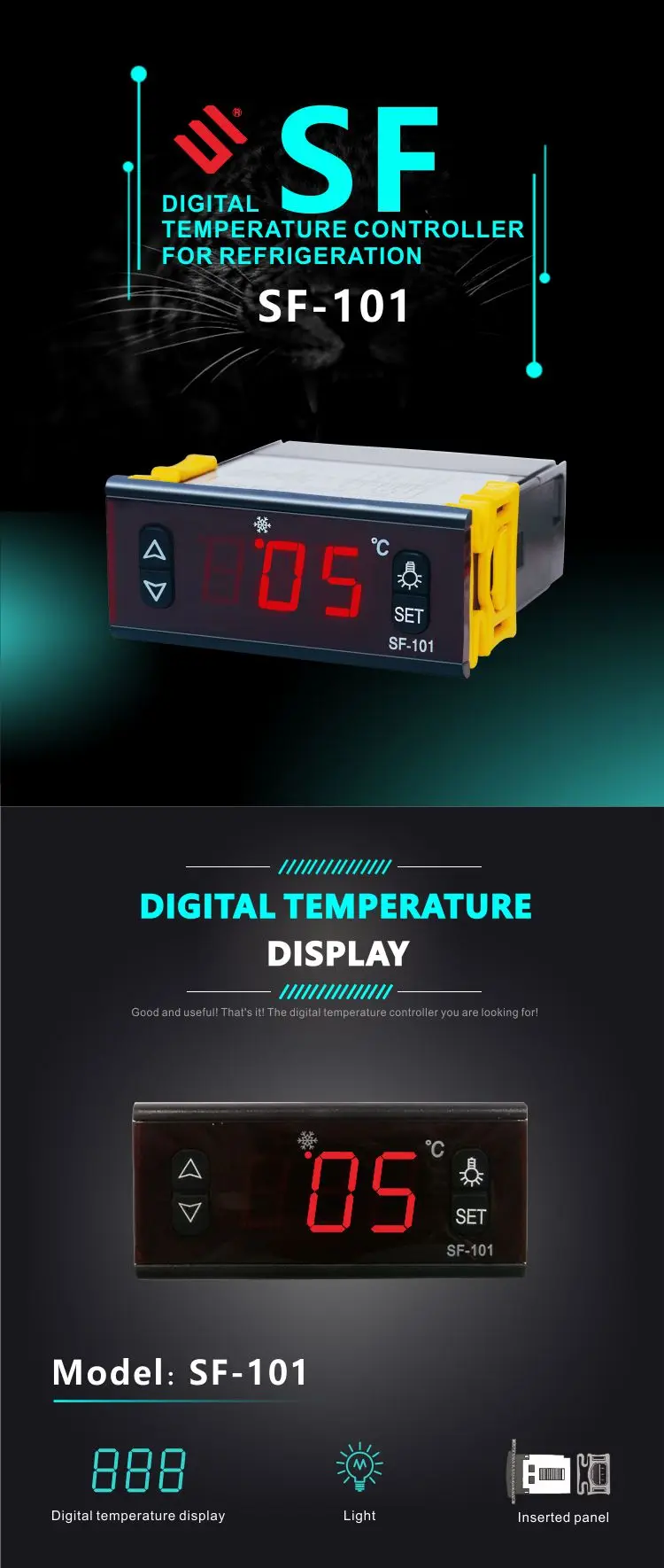 Controlador de enfriador SF-101(10A) termostato Digital de ...