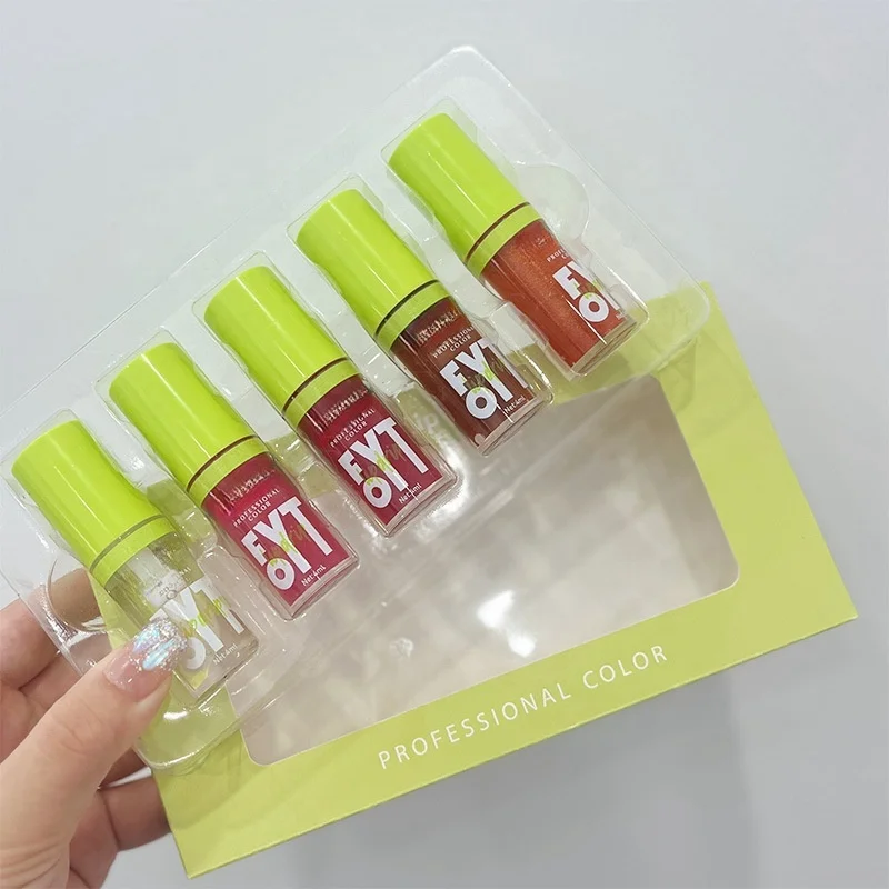High Quality Moisturizing Lip Oil Set 5 Colors Mirror Face Lip Graze ...