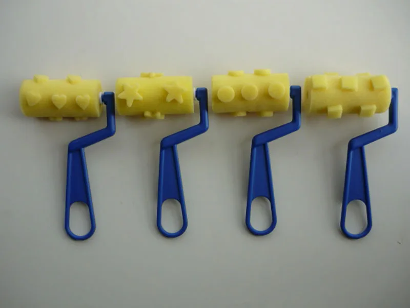 Large 7-Shaped Yellow Stencil Sponge Roller Stamp Painting Brush ...