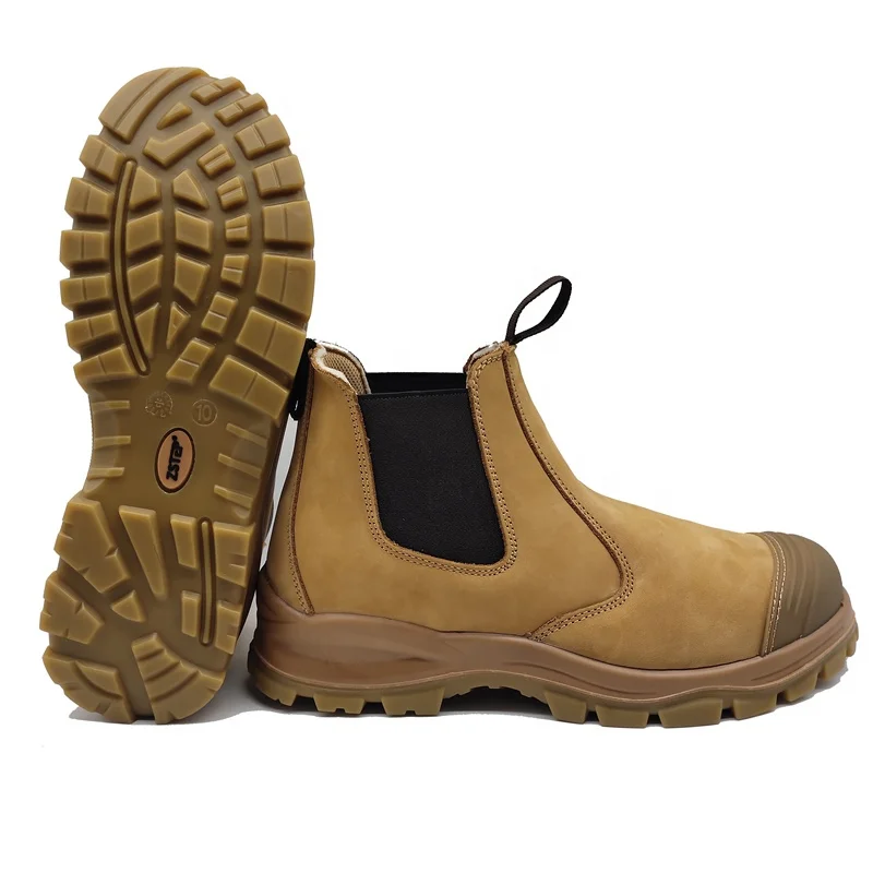 ZSTEP Wheat Yellow Nubuck Leather Safety Shoes - Anti-Slip, Anti-static