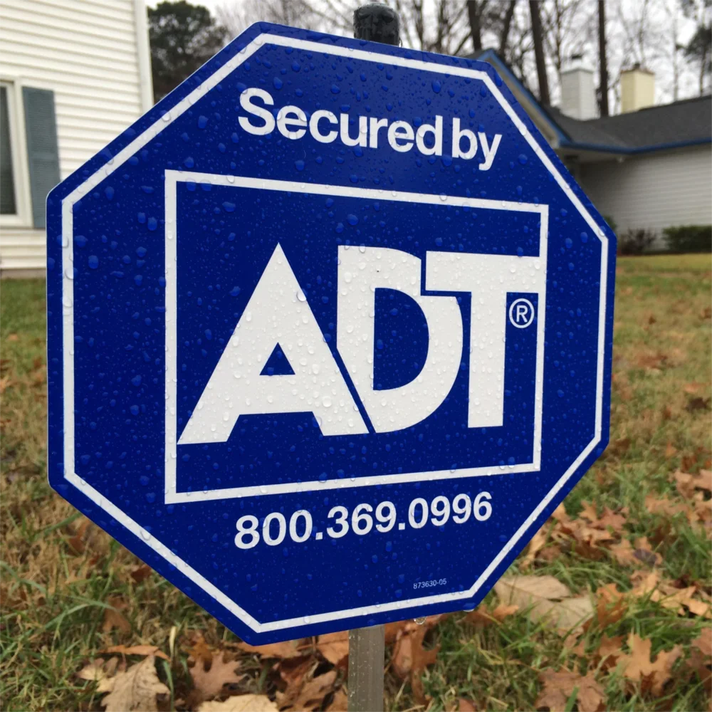 American Reflective Warning Sign Board - ADT Security Yard Sign