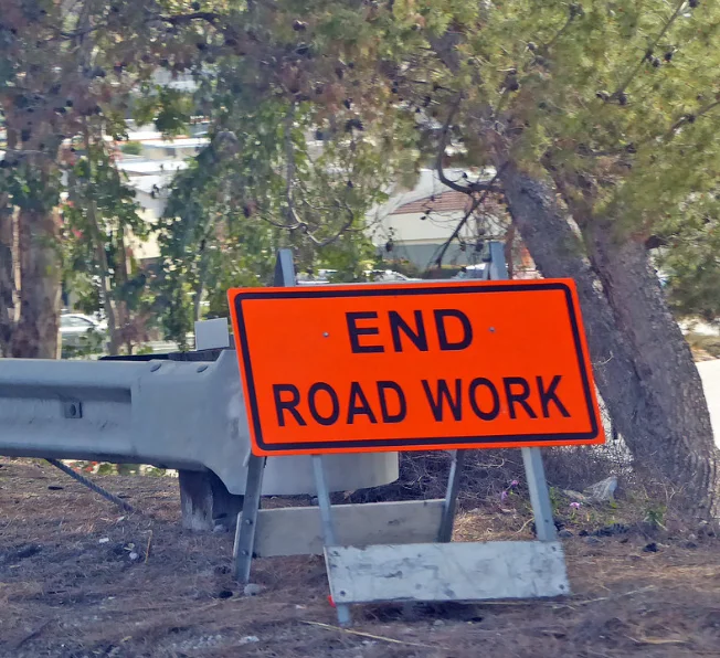 DINGFEI Temporary Traffic Work Zone Signs Control G20-2 End Road Work ...