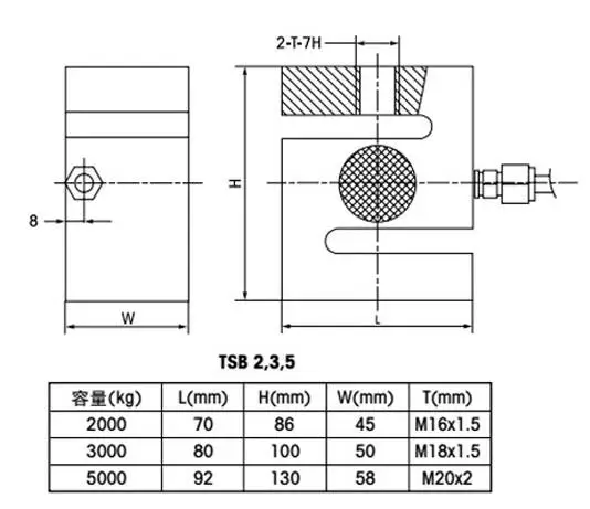 Mettler Toledo S Beam Type Load Cell Tsc/tsh-200/500kg/1t/2t/3t/5t ...
