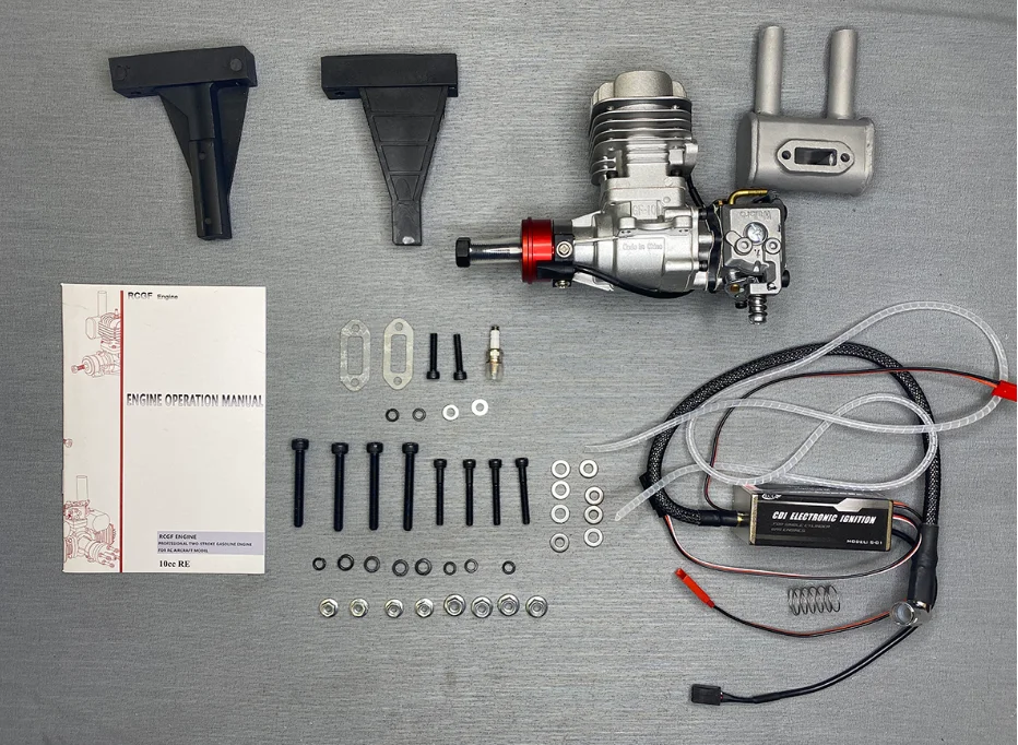 Rcgf 10cc Petrol / Gasoline Engine W / Rear / Side Exhaust Pipe 10ccre ...