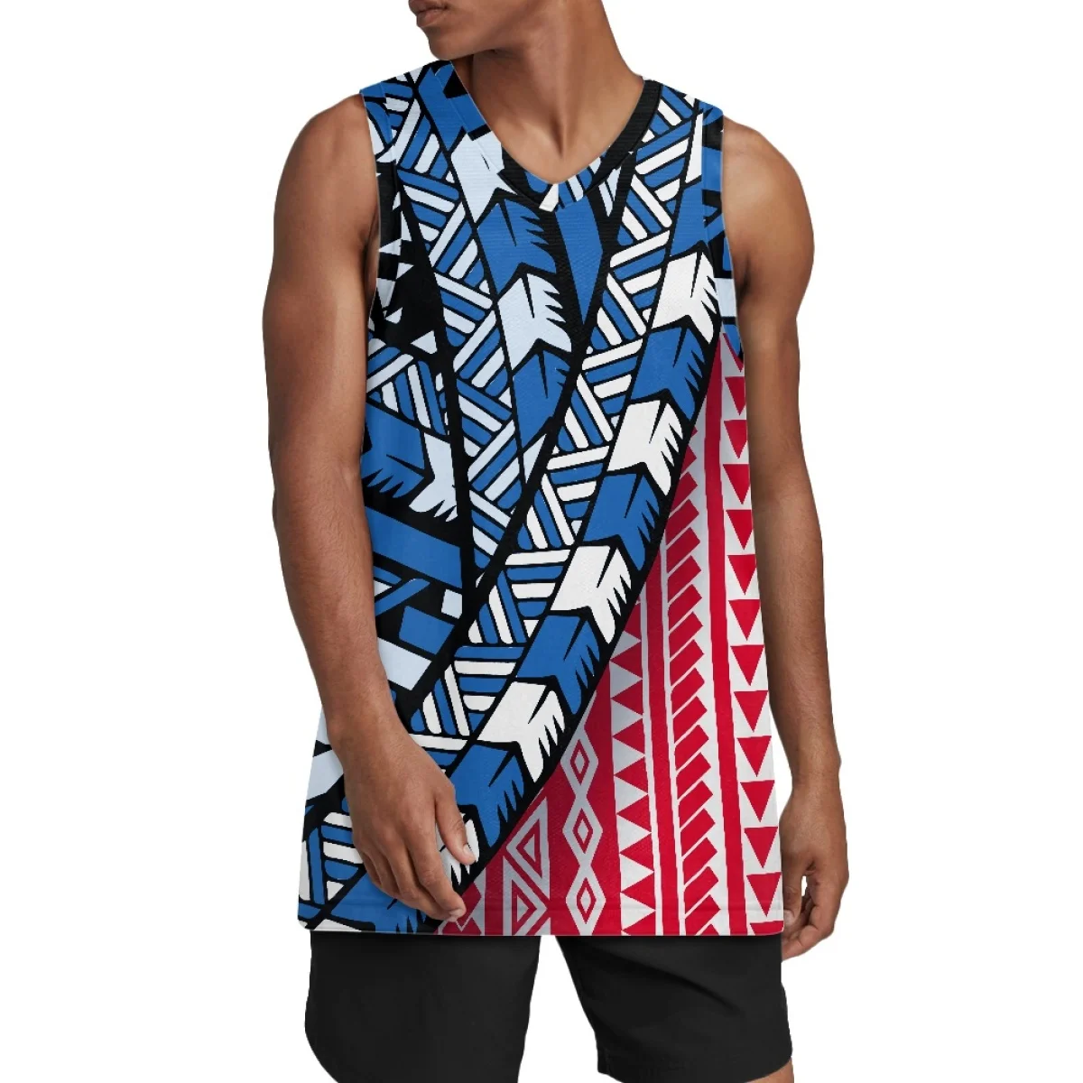 Oem Customized Logo Polynesian Samoan Tribal Printed Mens Basketball ...