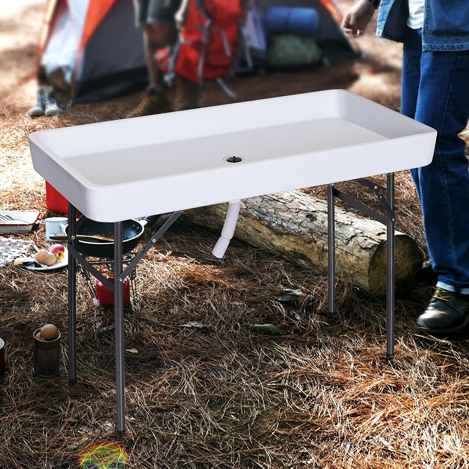 Folding Plastic Fill and Chill Tables for Party Events