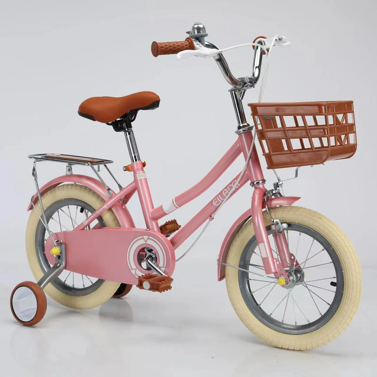 12 Inch Kids Bike With Double Disc Brake / Steel Frame Girl Bike With ...