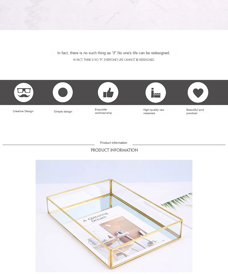Modern Glass Storage Tray For Aromatherapy & Jewelry - Multifunctional